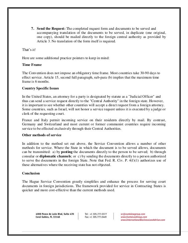7 steps to effectuate international service of process under the hagu…