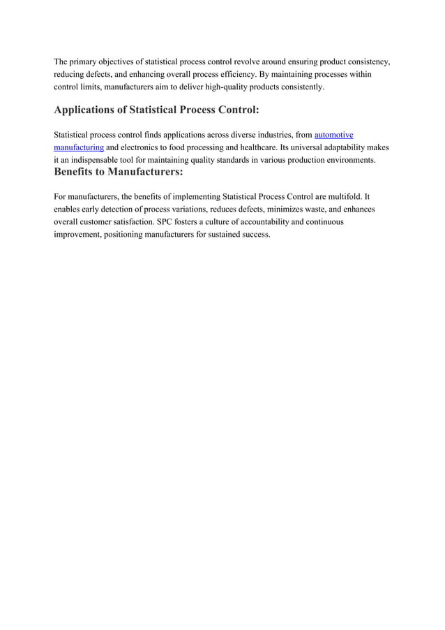 7 Steps to Set up Statistical Process Control.pdf | Manufacturing Industry | Industries