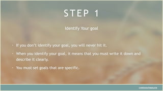 7 Steps to Successful Goal Setting | PDF