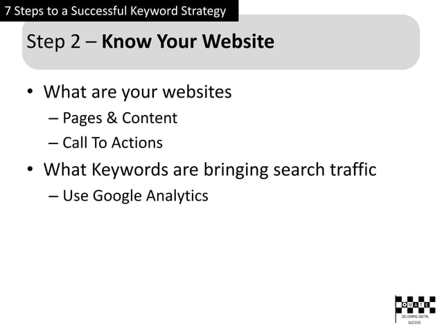 7 steps to successful keyword strategy | PPTX | Search | Internet