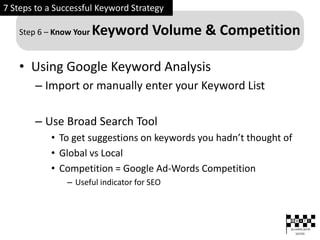 7 steps to successful keyword strategy | PPTX | Search | Internet