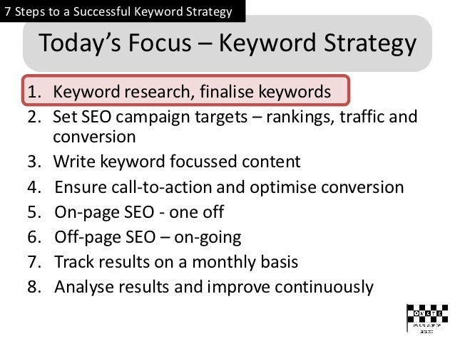 7 steps to successful keyword strategy