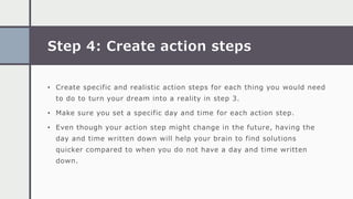 7 steps to turn your dreams into reality | PPTX