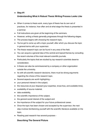 Step-by-Step Guide to Write a Thesis Dissertation by United Innovator | PDF
