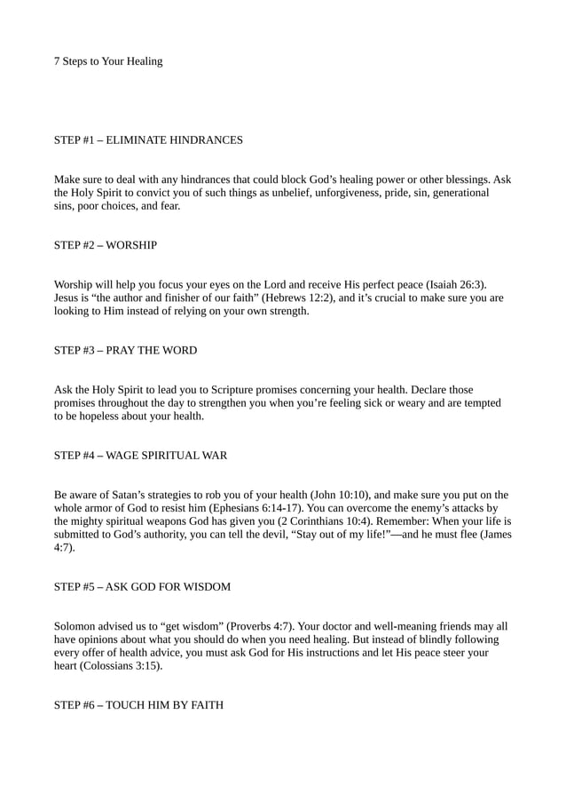 7 steps to your healing | PDF