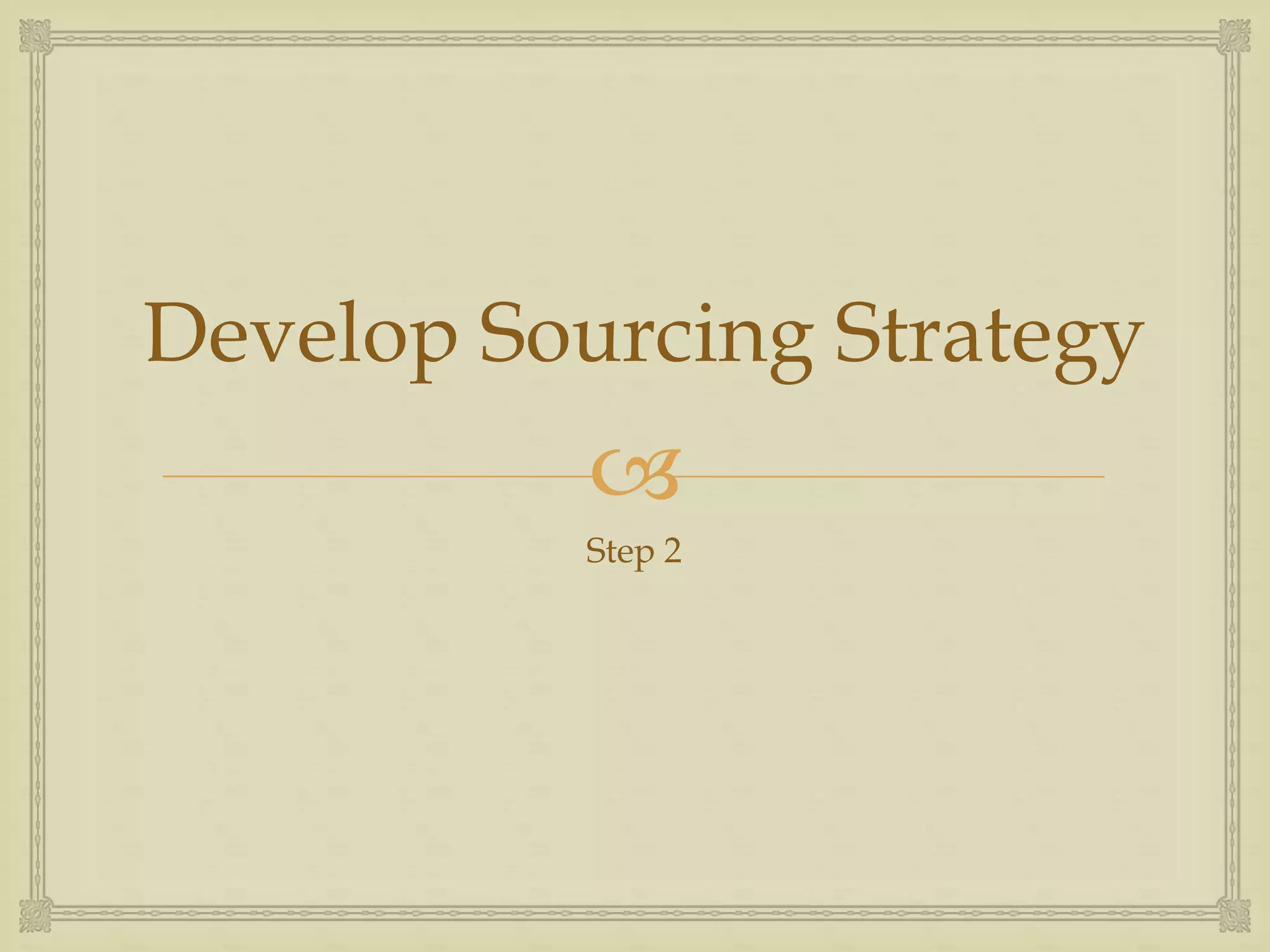 7 step strategic sourcing | PPTX