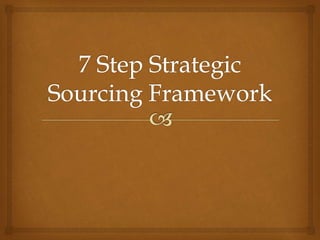 7 step strategic sourcing | PPTX