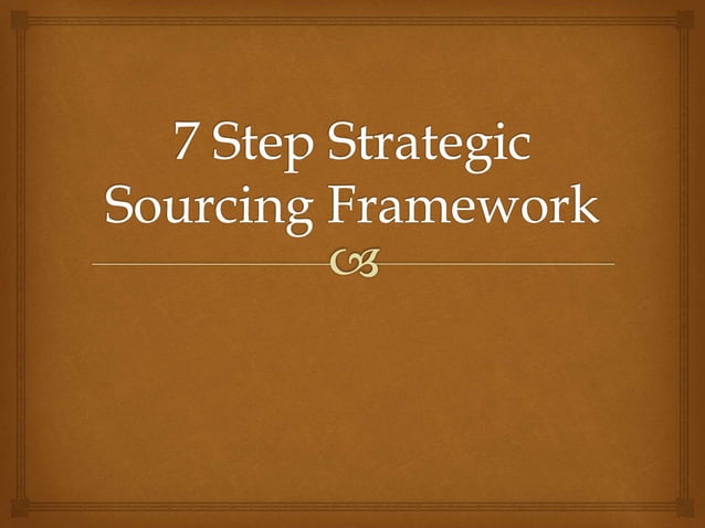 7 step strategic sourcing | PPTX