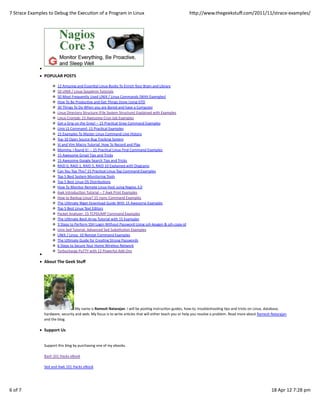 7 strace examples to debug the execution of a program in linux | PDF