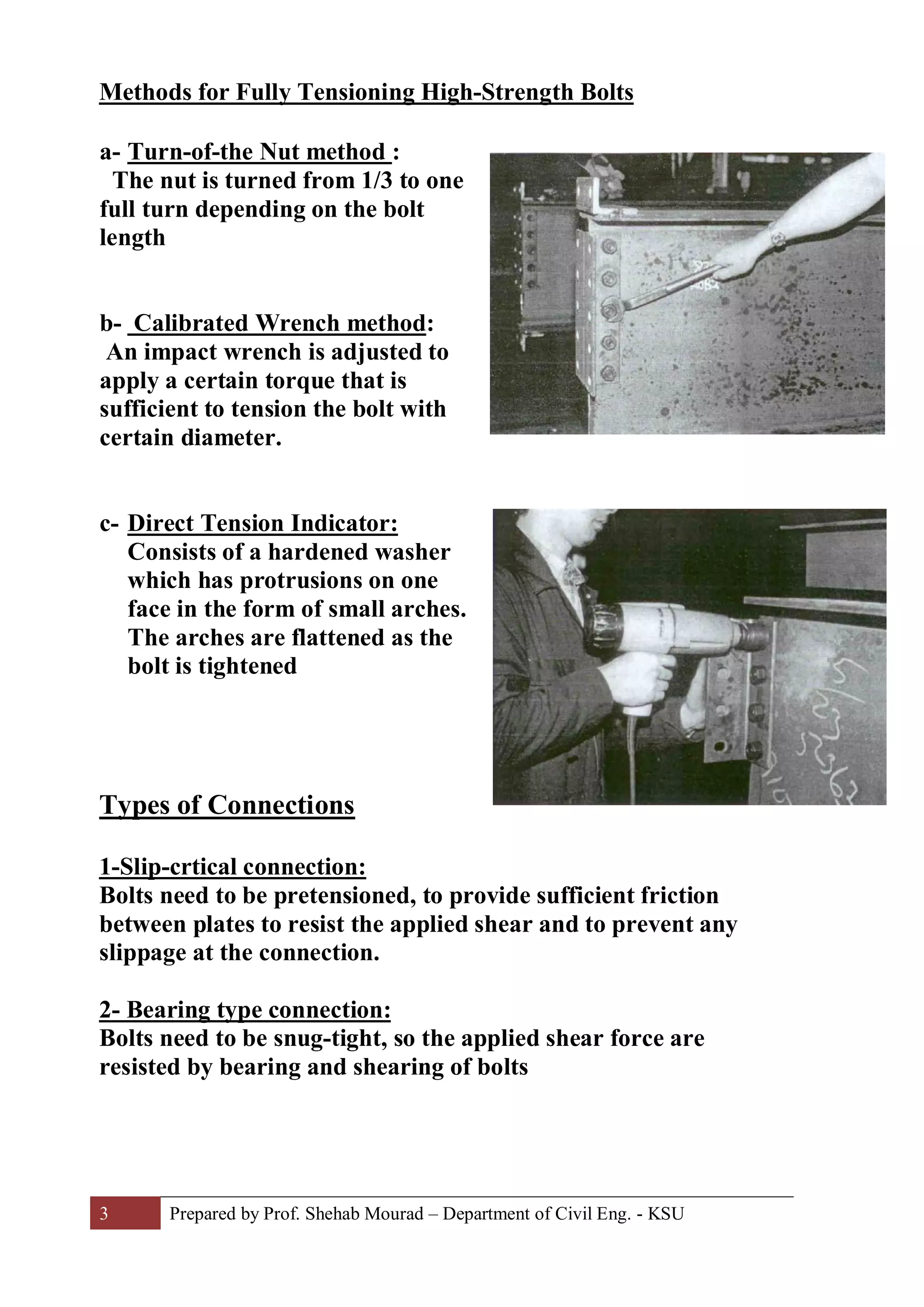 07-Strength of Bolted Connections (Steel Structural Design & Prof ...