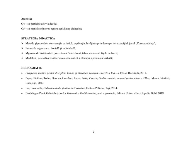 Structuri_textuale -proiect didactic clasa a 7 a | PDF