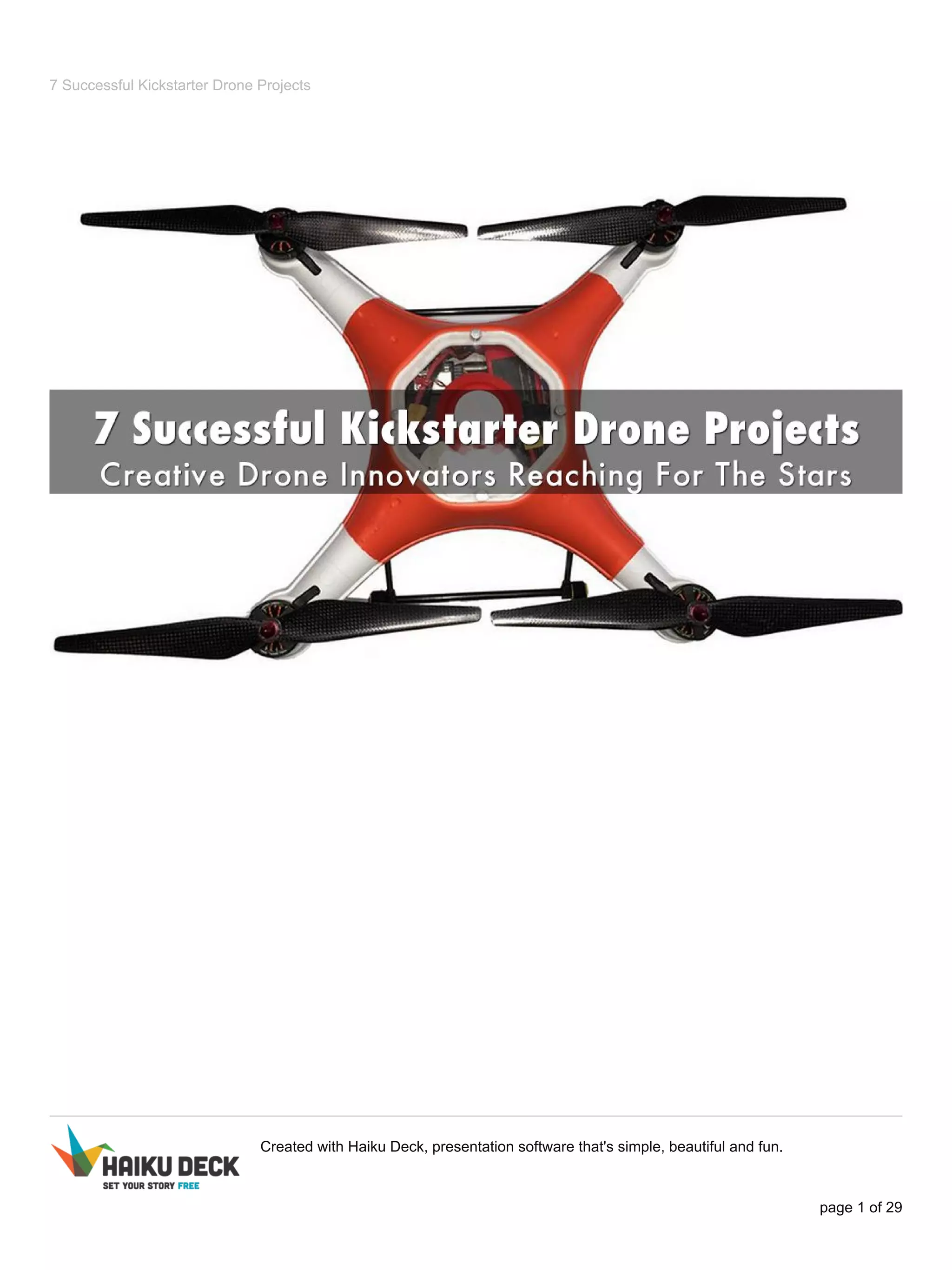 7 Successful Kickstarter Drone Projects | PDF