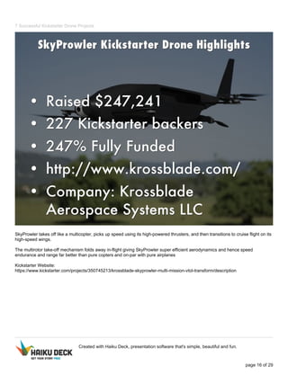 7 Successful Kickstarter Drone Projects | PDF