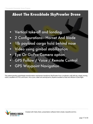 7 Successful Kickstarter Drone Projects | PDF