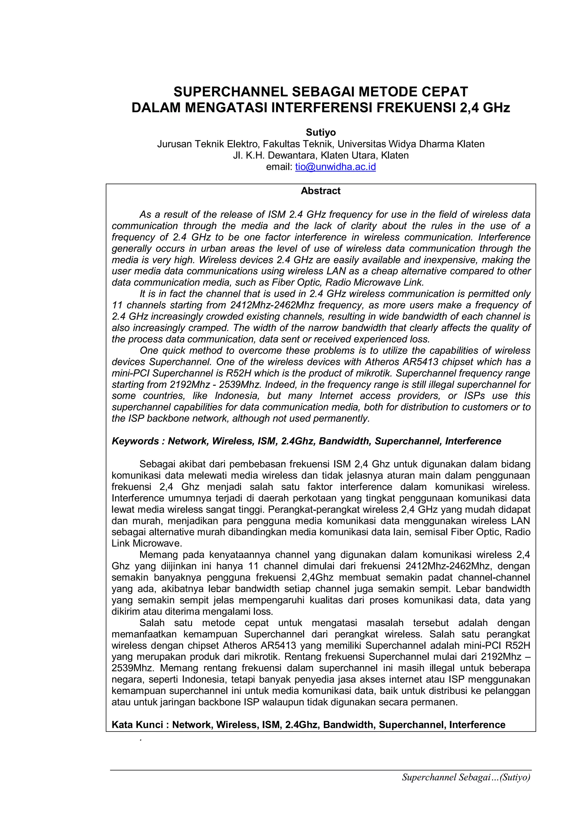 7 superchannel mikrotik sutiyo | PDF