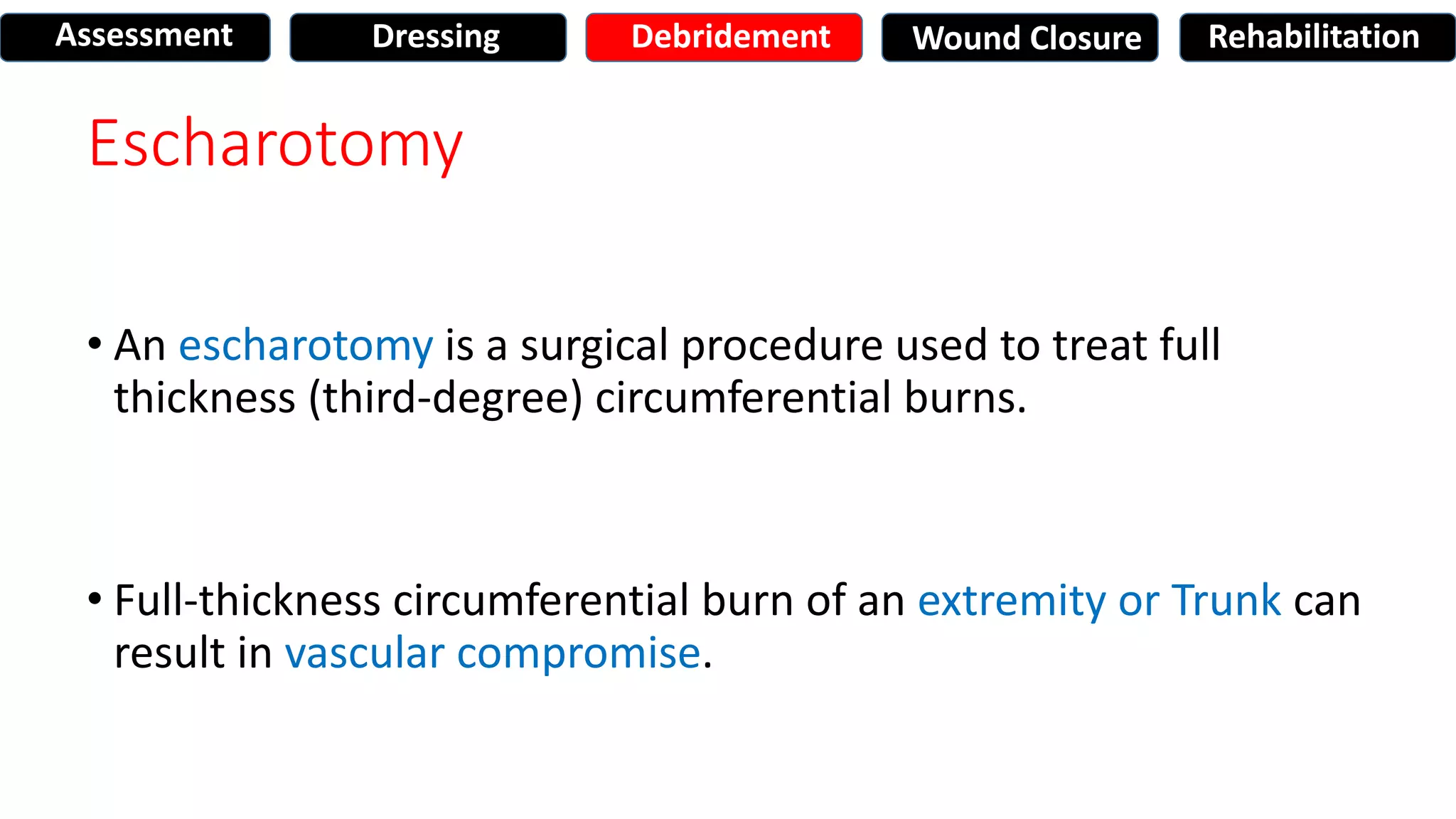 BURNS: Surgical Management | PPTX