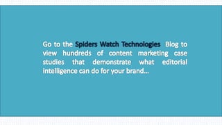 Tactics For Content Marketing - Spiders Watch Technologies | PPT