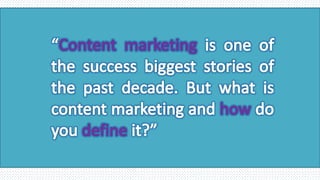 Tactics For Content Marketing - Spiders Watch Technologies | PPT