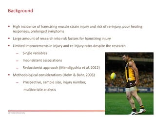 Tania Pizzari - Risk factors for hamstring strain | PDF | Death, Injury ...