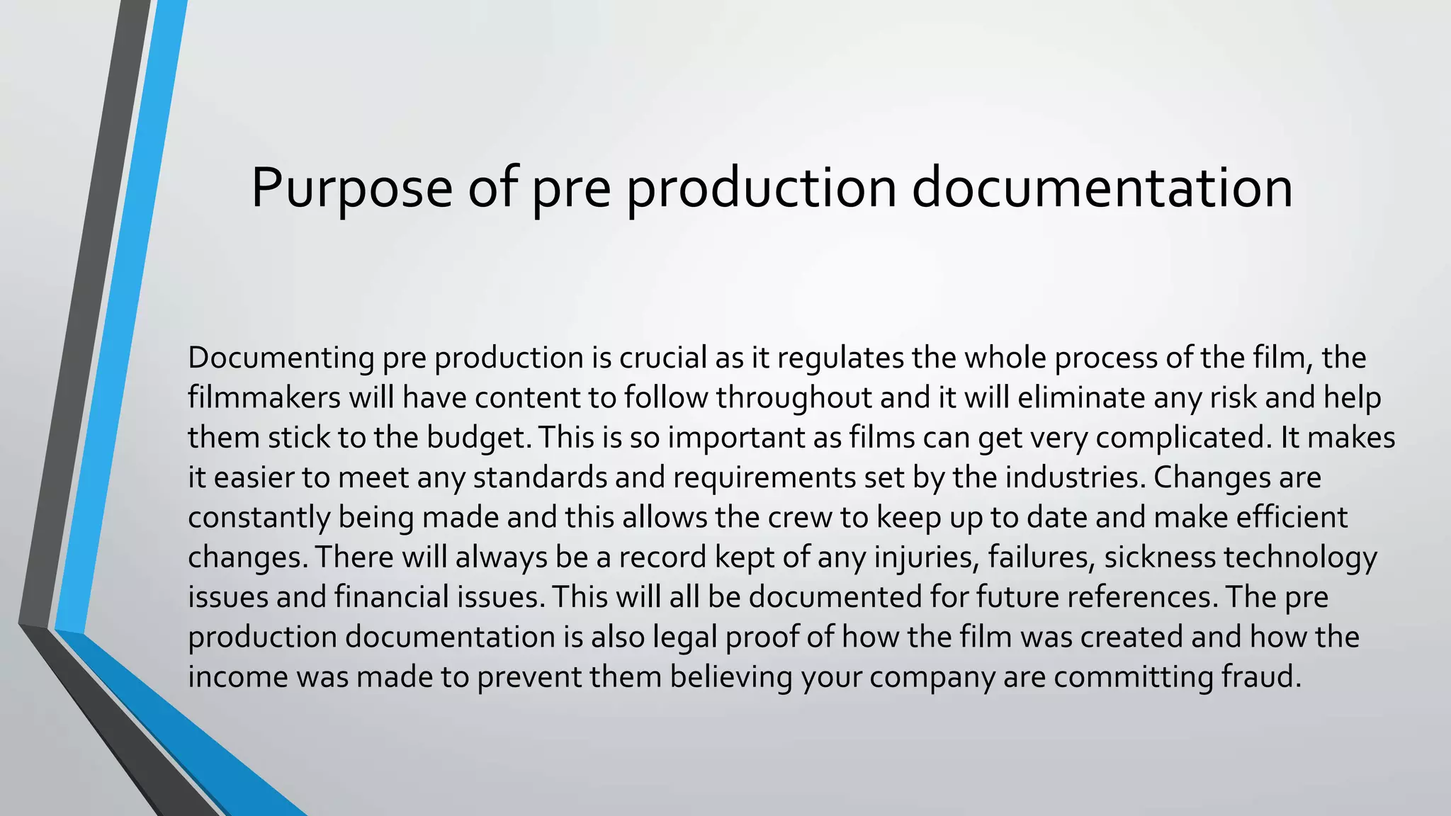 7) task 2) pre production power point (1) | PPT