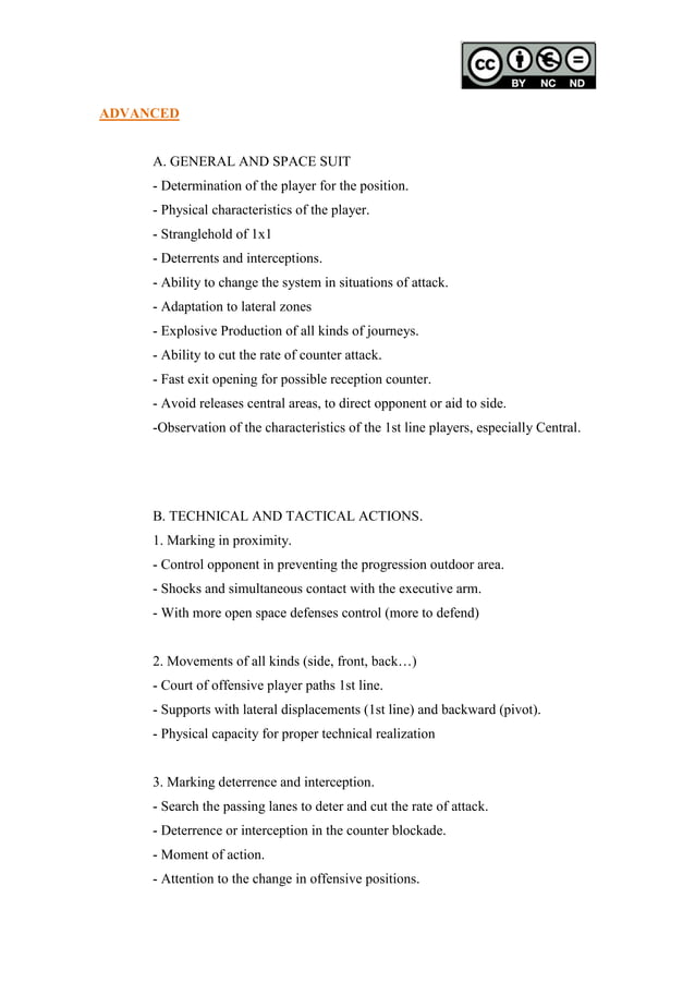 TECHNICAL - TACTICAL DEFENSIVE SPECIFIC POSITIONS | PDF