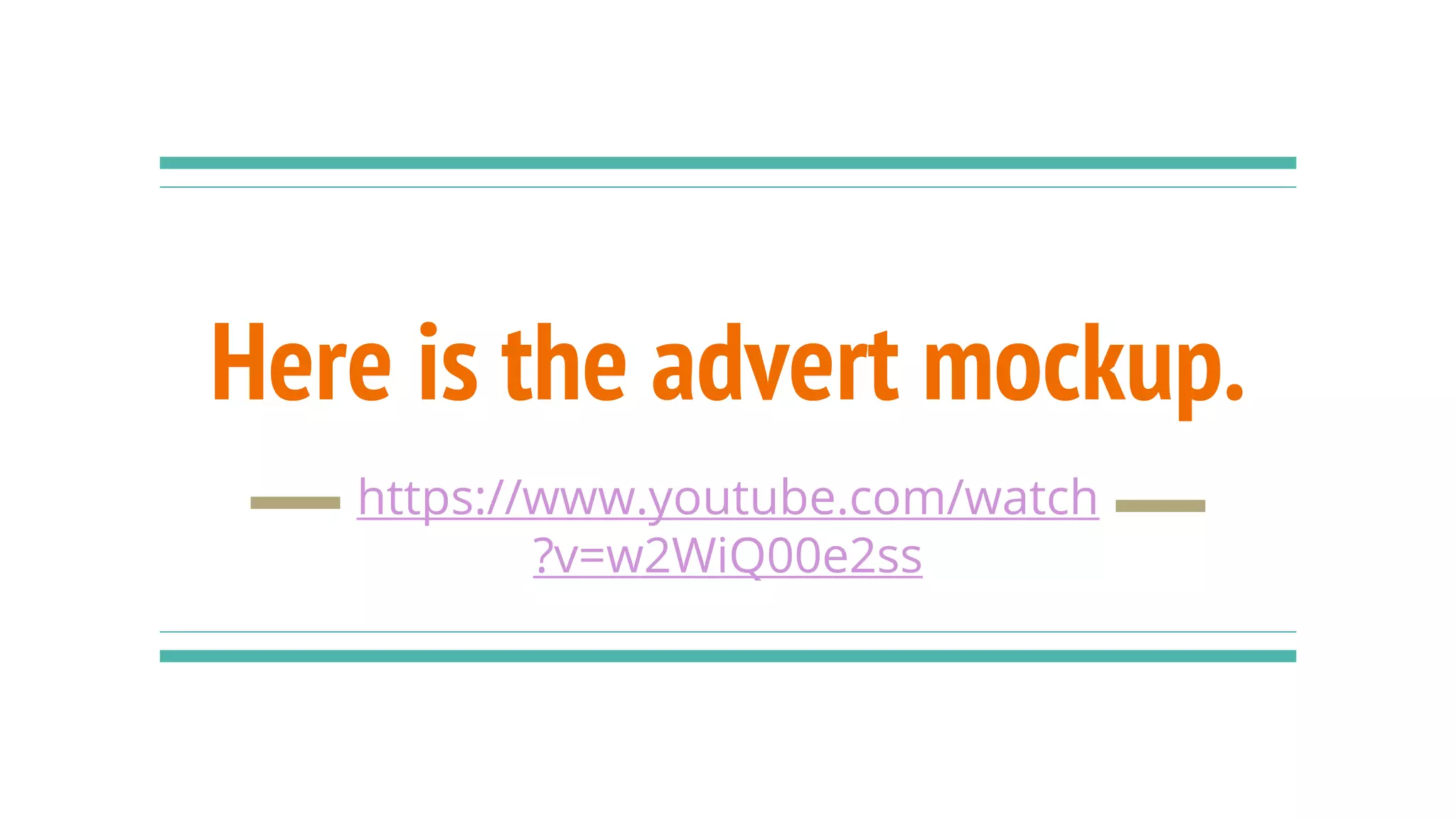 Advertisement pitch | PPTX