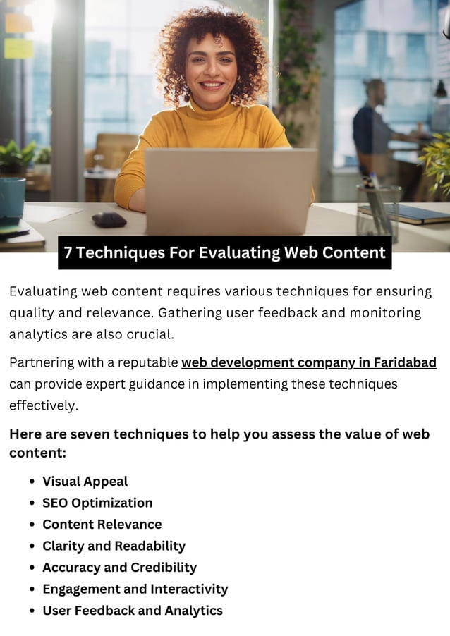 7 Techniques For Evaluating Web Content. | PDF