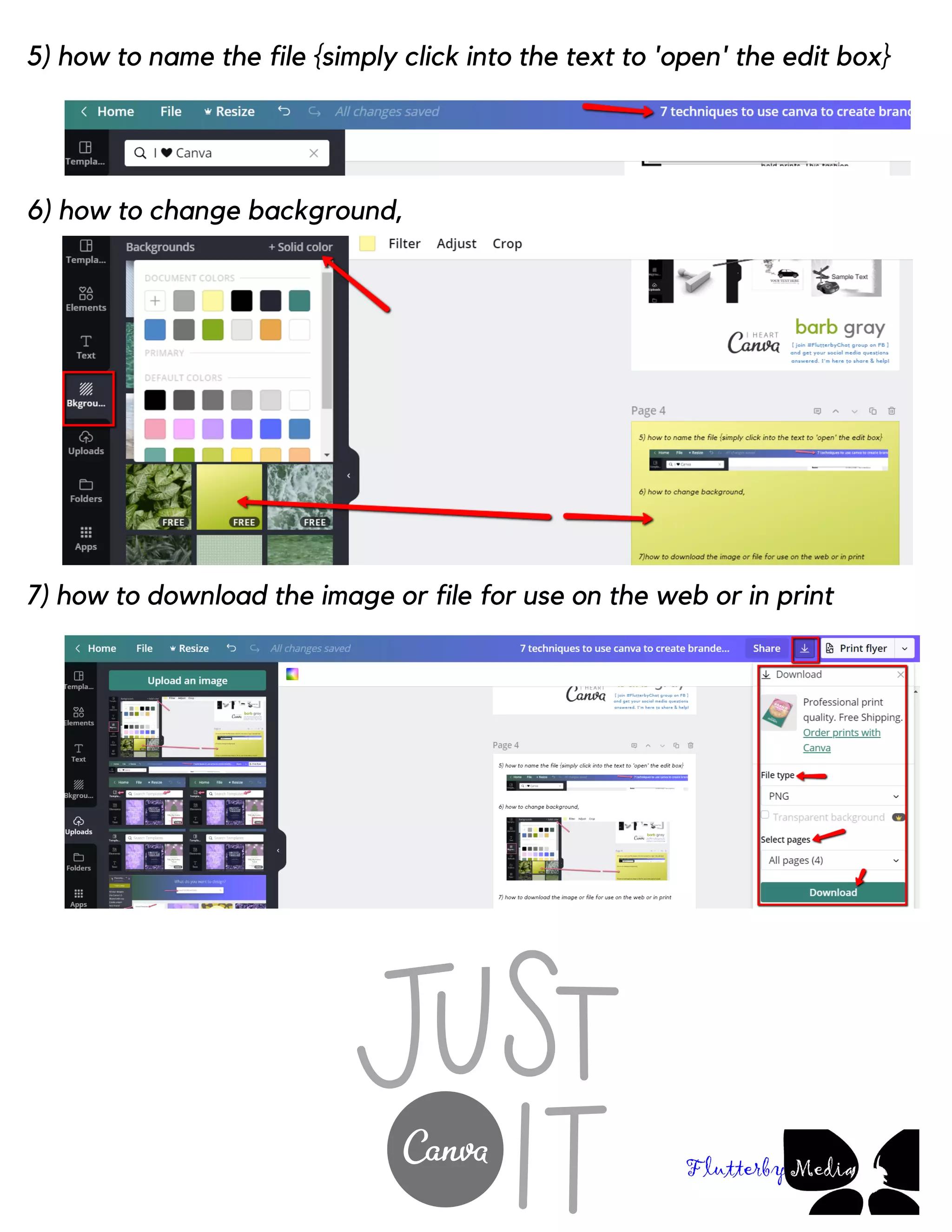7 techniques to use canva to create branded graphics and collateral | PDF