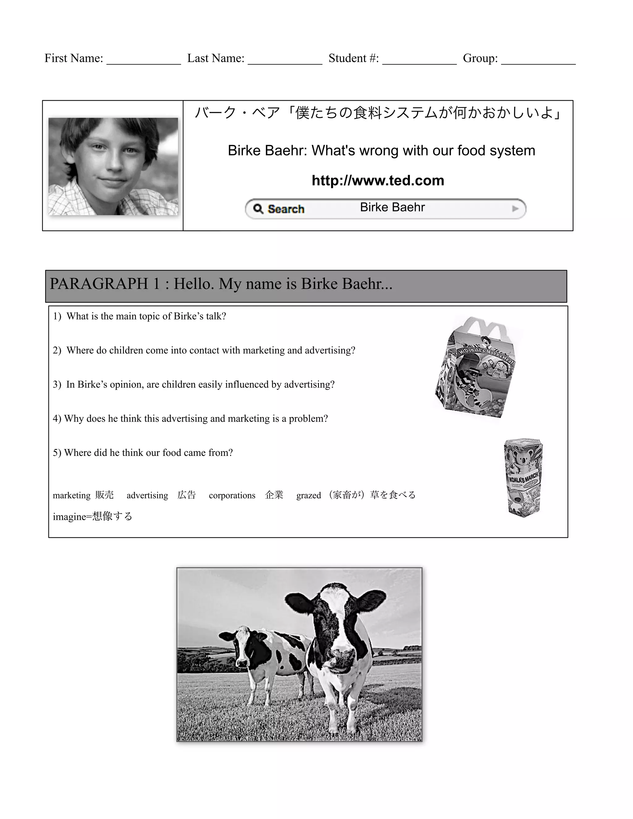 7 ted birke baehr what's wrong with our food system 2012 pp | PDF