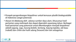 7 Teknologi Biopolimer (1).pptxbnhhjhjkjh | PPTX