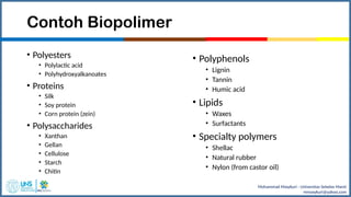 7 Teknologi Biopolimer (1).pptxbnhhjhjkjh | PPT