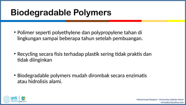 7 Teknologi Biopolimer (1).pptxbnhhjhjkjh | PPT