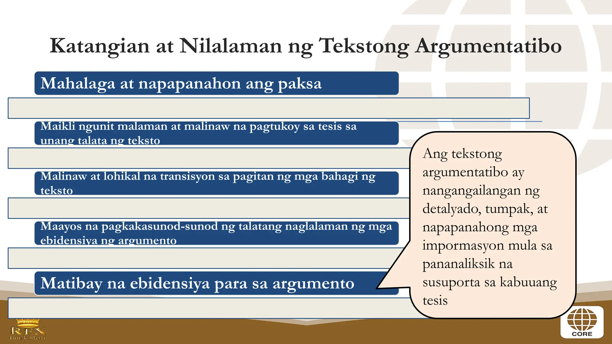 Komunikasyon at Pananaliksik Lesson 7: Tekstong Argumentatibo | PPTX