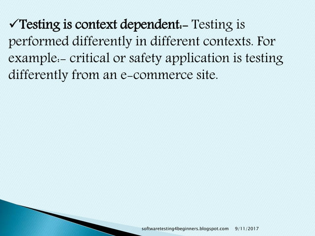 7 testing principles | PPT