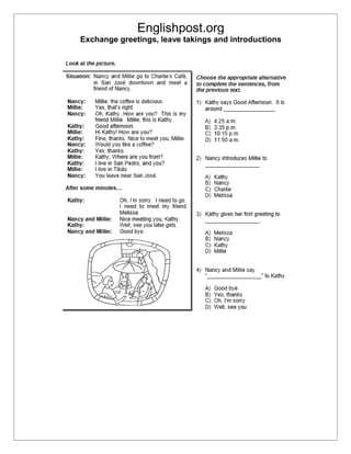Greeting, Introduction and Leave - Takings (Englishpost.org) | PDF