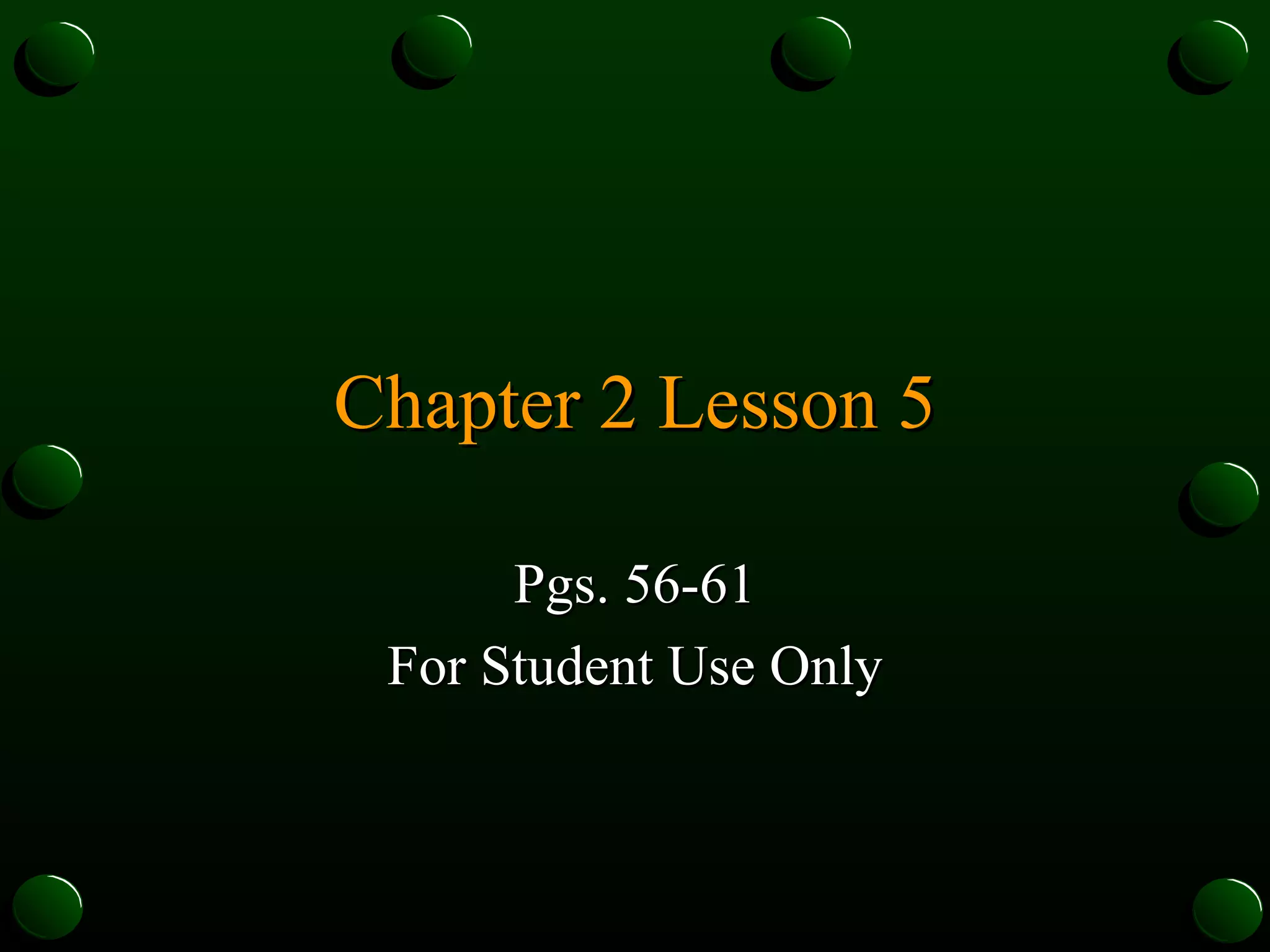 7th Grade Chapter 2 Lesson 5 | PPT