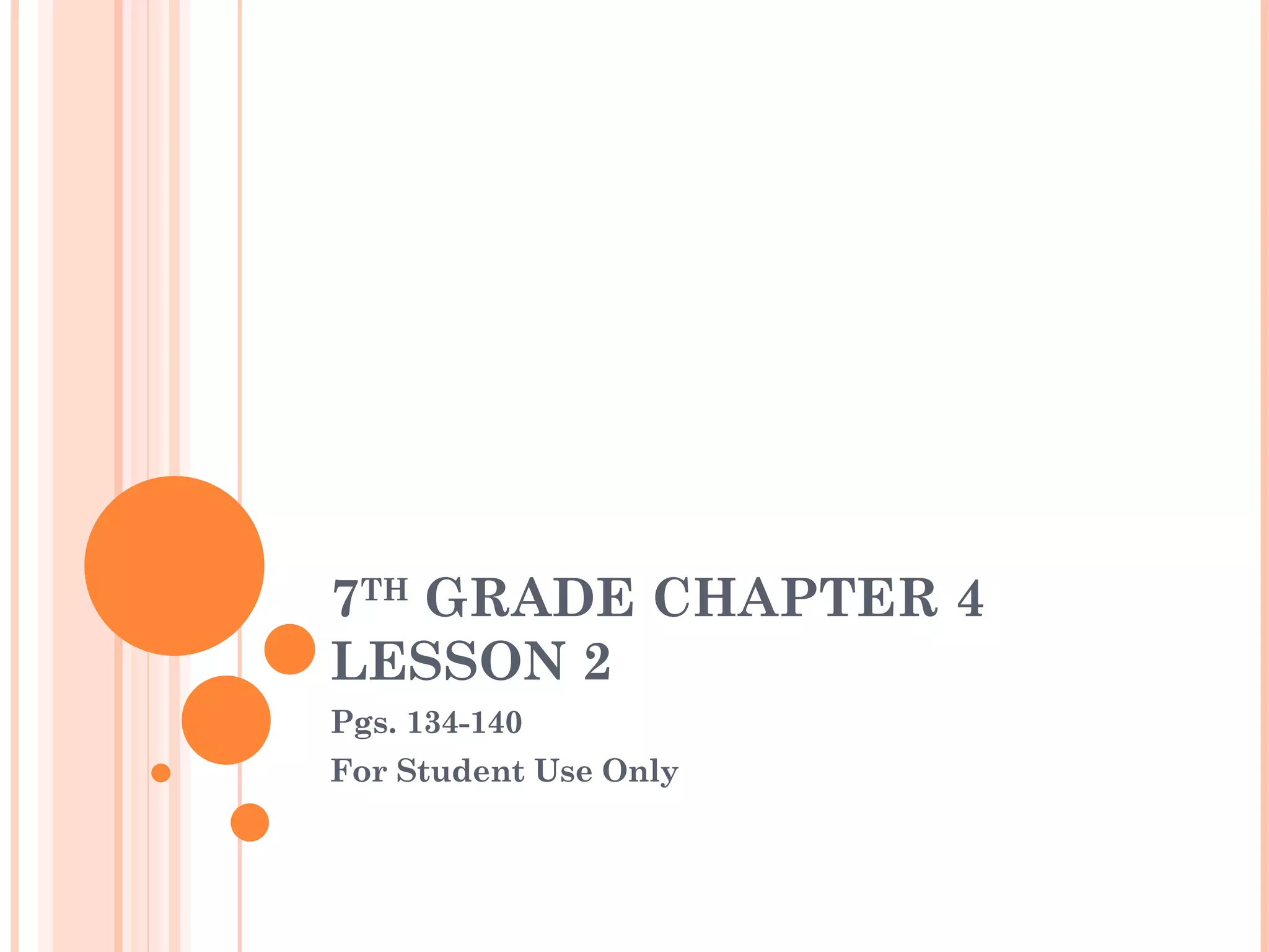 7th Grade Chapter 4 Lesson 2 | PPT