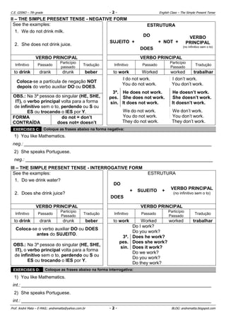 7th grade-the-simple-present-tense-food | PDF