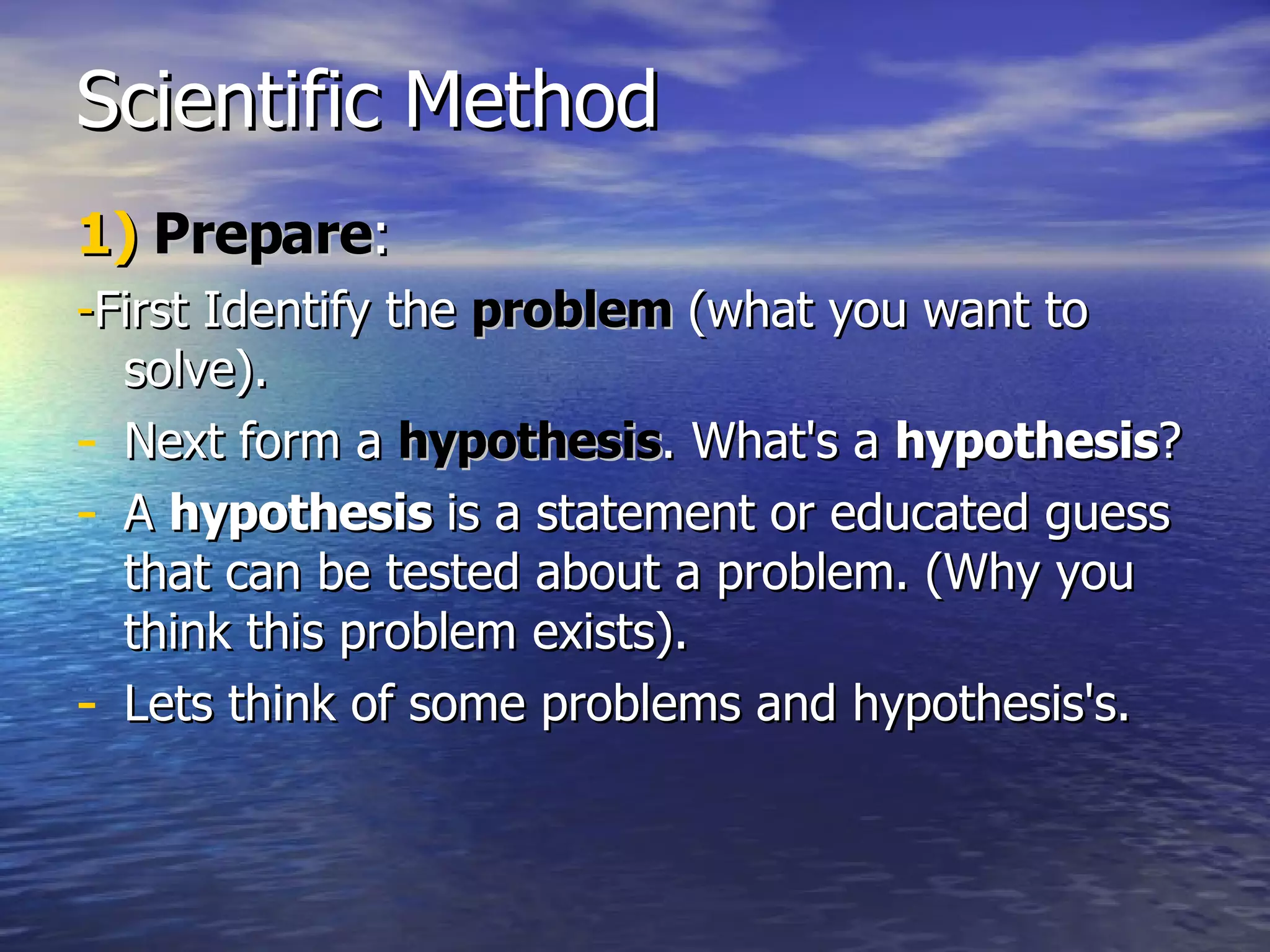 Chapter 1- scientific method, classification | PPT