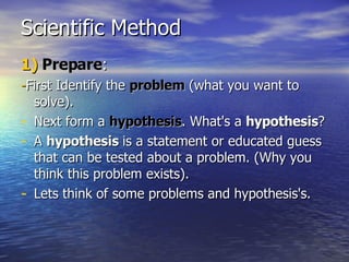 Chapter 1- scientific method, classification | PPT