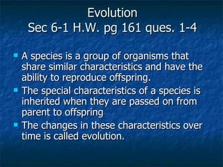 Chapter 6-Evolution | PPT