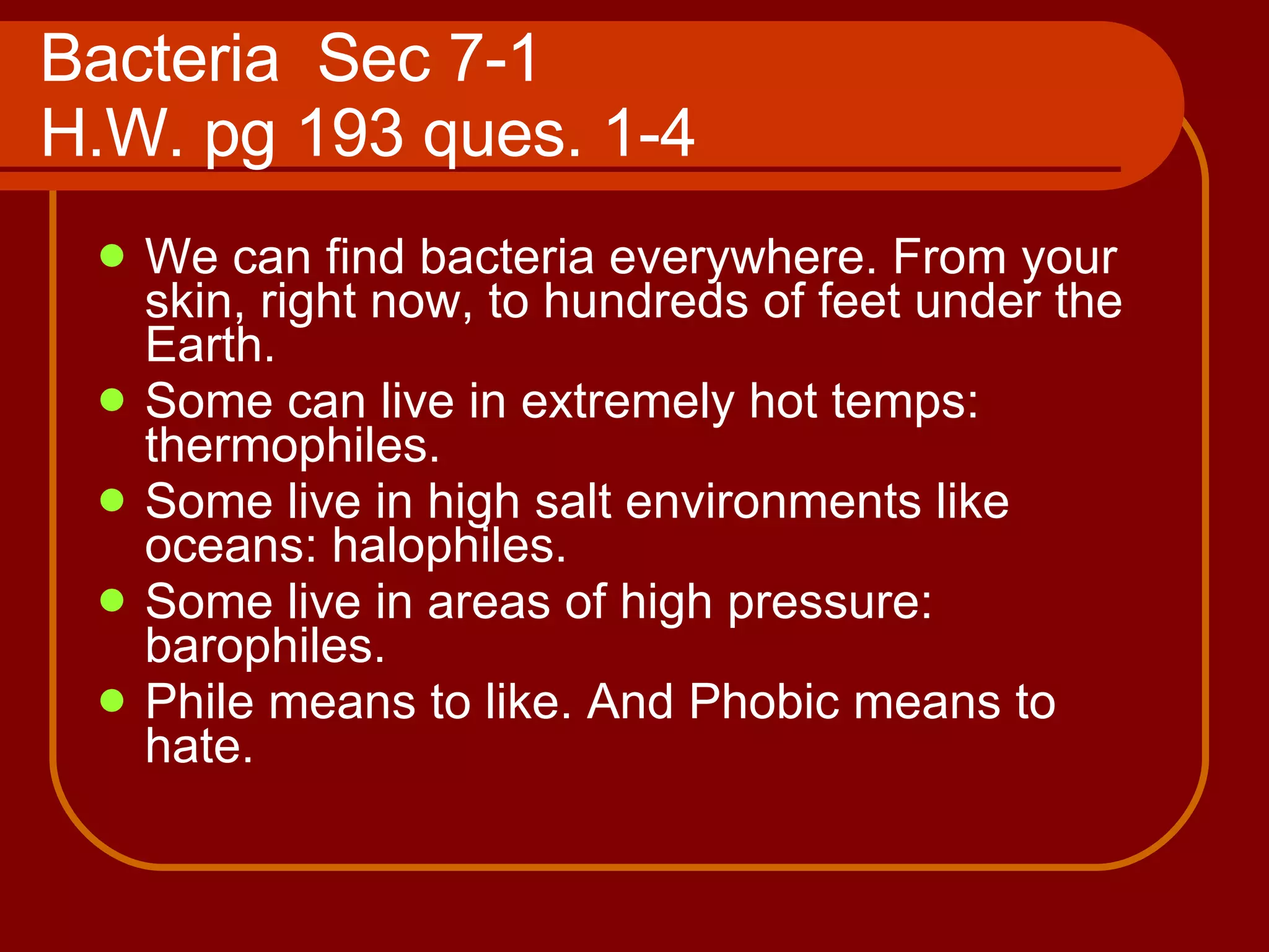 Chapter 7- bacteria | PPT