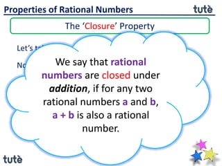 7th Maths - Properties Of Rational Numbers | PPTX