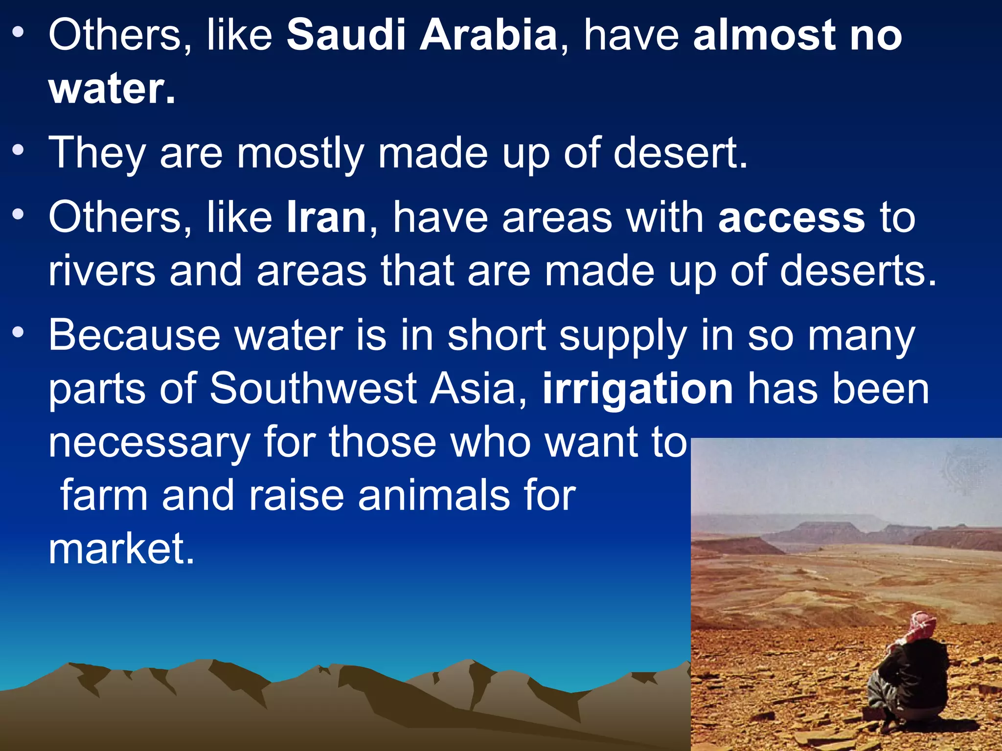 7th resources of sw asia - water and oil issues | PPT