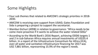 7th Africa Water Week, Water Integrity Network (WIN) | PPT