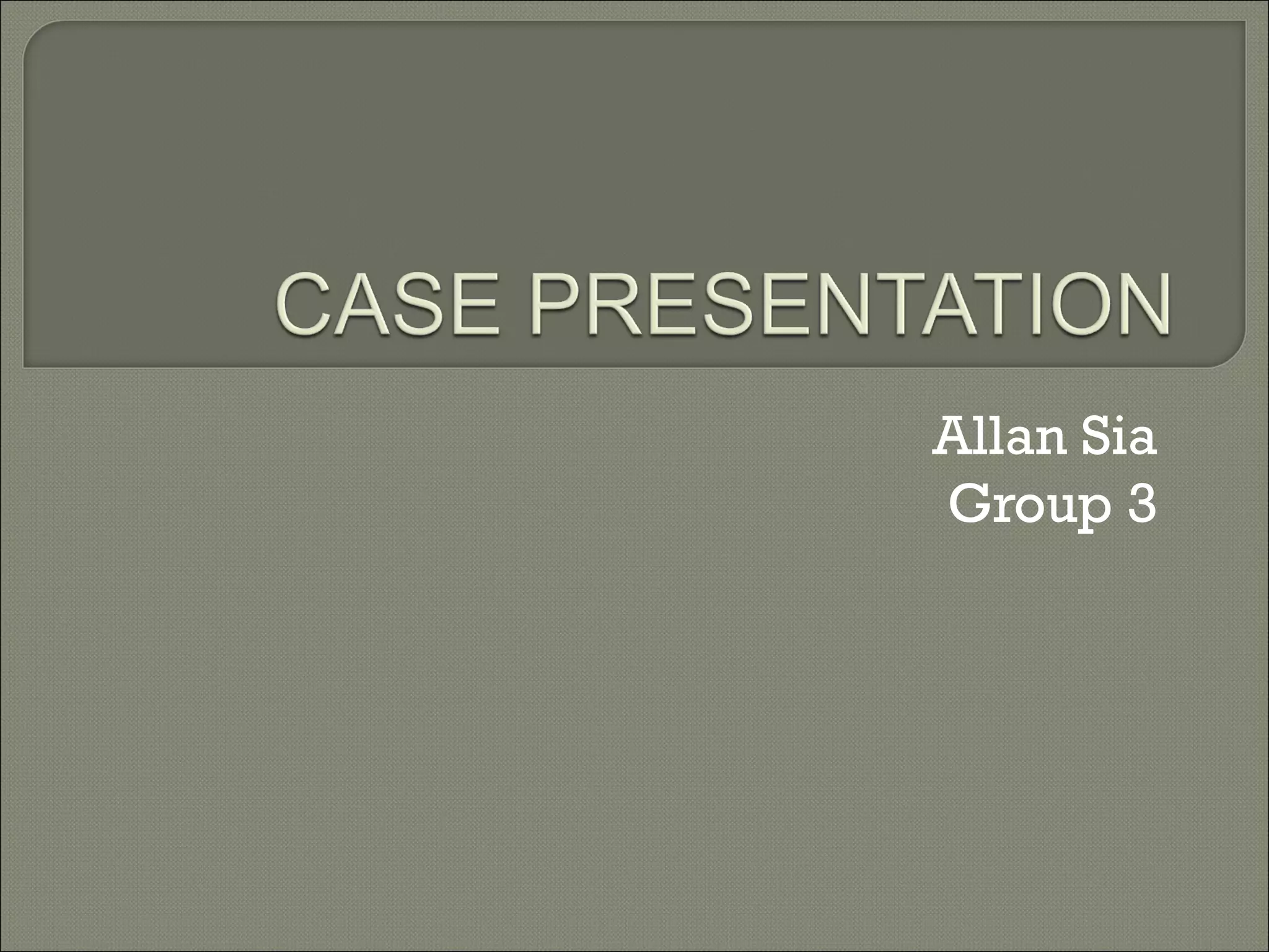 Thalassemia case presentation by Allan | PPT