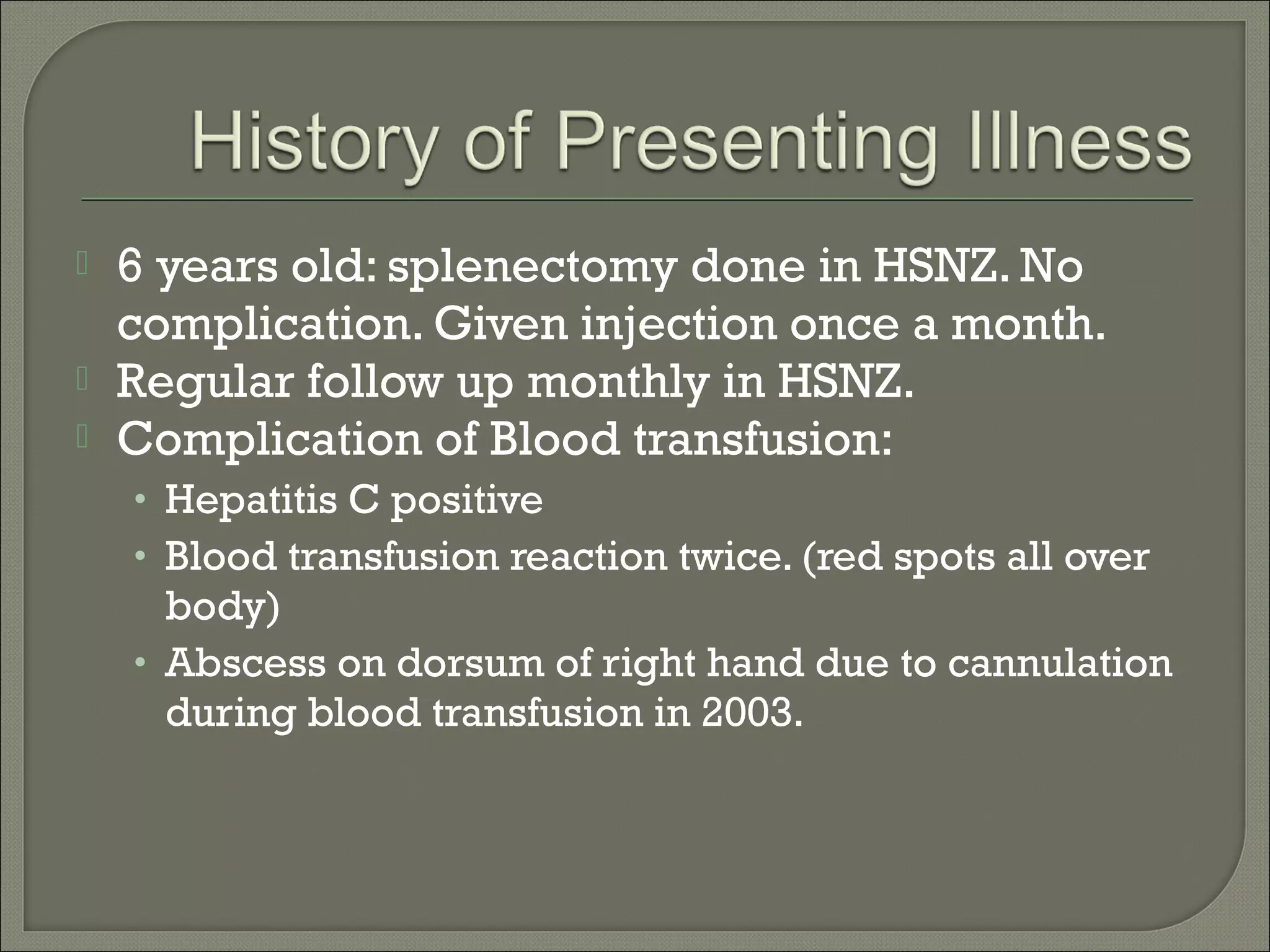 Thalassemia case presentation by Allan | PPT
