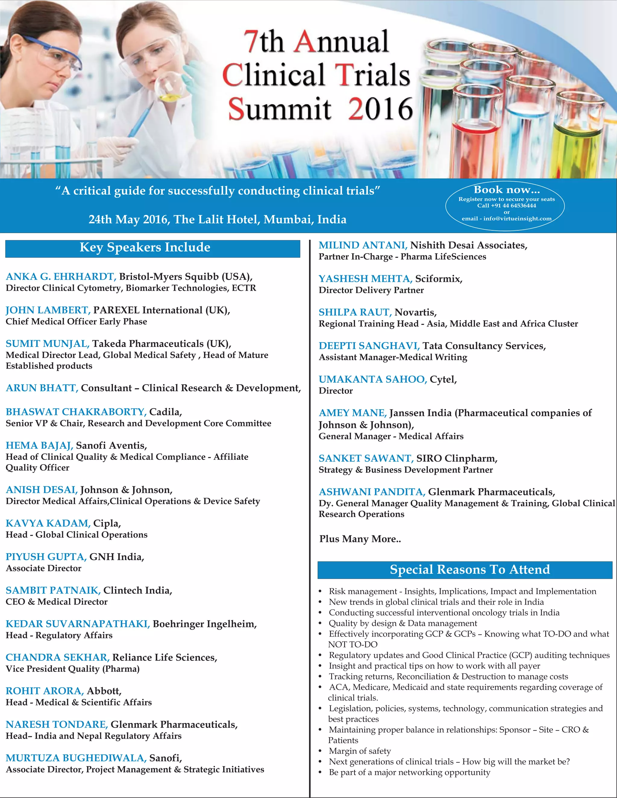 7th annual clinical trials summit 2016 | PDF