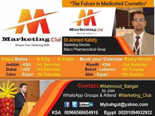 7th Cairo Marketing Club (Future in Medicated Ccosmetics) by Dr.Aahmed Kafafy | PPT