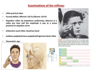 facial nerve examination | PPTX